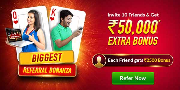 Refer and Earn Cash Online - Rummy Refer and Win ₹1,000